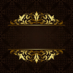 Ornate gold border Royalty Free Vector Image - VectorStock