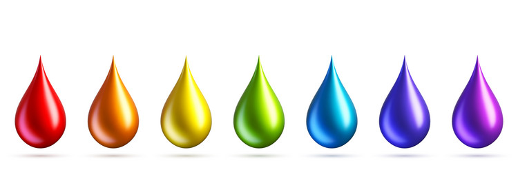 Colorful drops set Royalty Free Vector Image - VectorStock