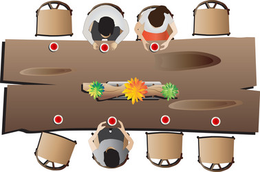 People sitting top view set 1 Royalty Free Vector Image