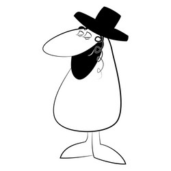 Cartoon jews characters icons collection isolated Vector Image