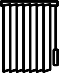 Office vertical blinds icon Royalty Free Vector Image