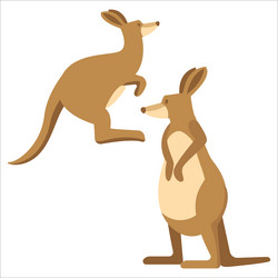 Set of kangaroo Royalty Free Vector Image - VectorStock