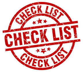 Check list stamp check list label round grunge Vector Image