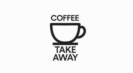 Coffee take away sign Royalty Free Vector Image