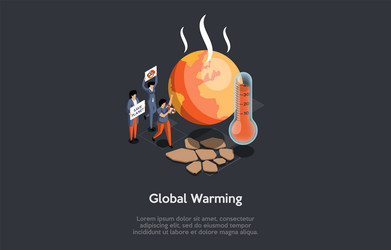 Global warming climate change metaphor natural Vector Image