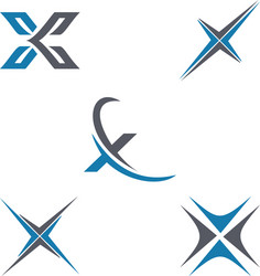 Simple modern abstract fitness logo set Royalty Free Vector