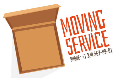 Move service box full Royalty Free Vector Image