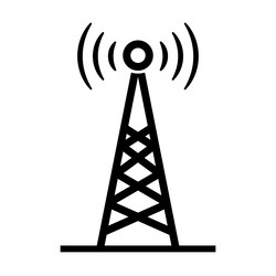 Communication tower and base station icon Vector Image