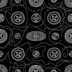 Seamless pattern with cloth sewing buttons Vector Image