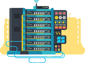 Data center background Royalty Free Vector Image