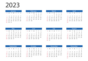 Calendar 2025 year the week starts on sunday Vector Image