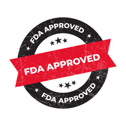 Fda aprroved label stamp badge seal sticker Vector Image