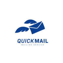 Quick fast email service logo doodle style Vector Image