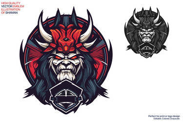 Indian chief mascot esport emblem logo design Vector Image