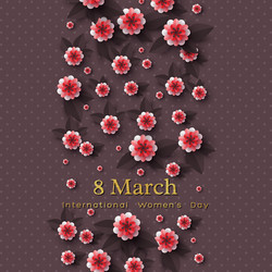 March 8 greeting card Royalty Free Vector Image