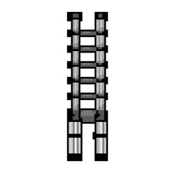Climbing step ladder safety game pixel art Vector Image