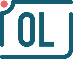 Initial letter ol circle simple creative logo Vector Image