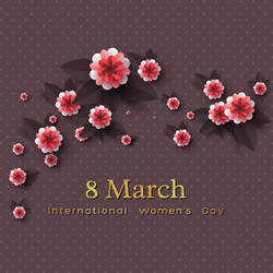 March 8 greeting card Royalty Free Vector Image