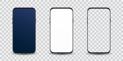 Phone screen gadget front and perspective view Vector Image