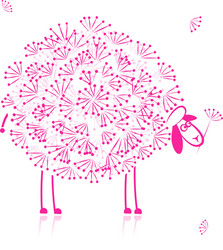 Funny sheep sketch for your design Royalty Free Vector Image