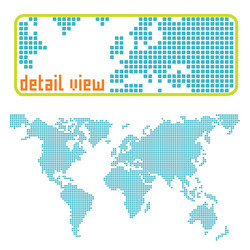 Flat world map infographic Royalty Free Vector Image