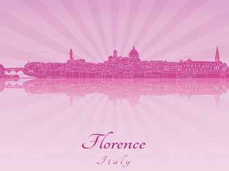 Florence light streak skyline Royalty Free Vector Image