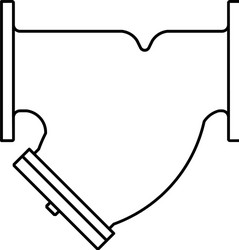 Y strainer symbol icon Royalty Free Vector Image