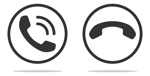 Phone icon call center app telephone icons Vector Image