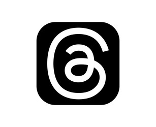 Meta social media logo symbol with name black Vector Image