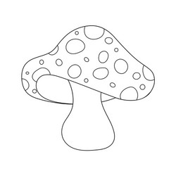 Cartoon toadstool character set isolated on white Vector Image
