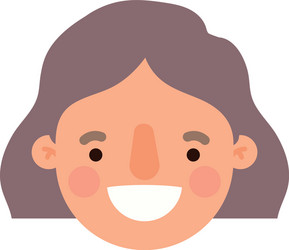 Head woman cartoon smiling design Royalty Free Vector Image