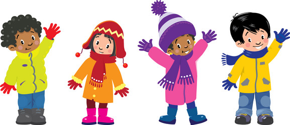 Children set of 4 kids smiling boys and girls Vector Image