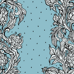 Rococo botanical garden seamless pattern Vector Image