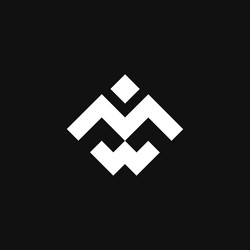 Mw wm logo design Royalty Free Vector Image - VectorStock