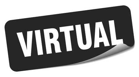 Virtual sticker label Royalty Free Vector Image