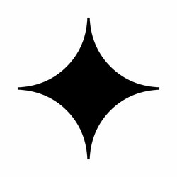 Curvilinear triangle geometric shape Royalty Free Vector