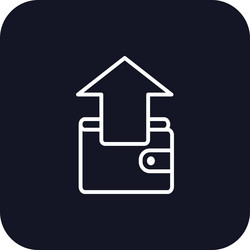 Withdraw business people icon with blue outline Vector Image