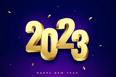Stylish 2023 text in colorful style for new year Vector Image