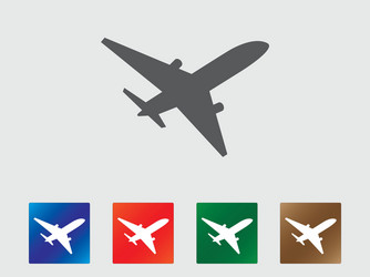 Military Airplane Icon Set Royalty Free Vector Image