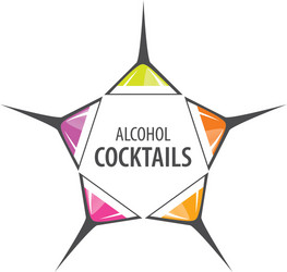 Alcoholic cocktails logo Royalty Free Vector Image