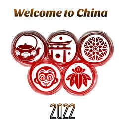 Chinese symbol isolated Royalty Free Vector Image