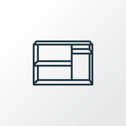 Shelving unit icon colored line symbol premium Vector Image