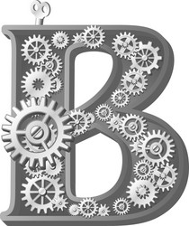 Mechanical alphabet Royalty Free Vector Image - VectorStock