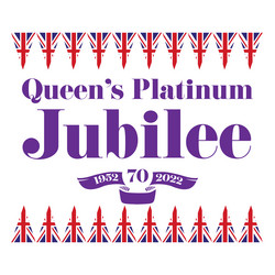 Queens platinum jubilee 2022 - in her Royalty Free Vector