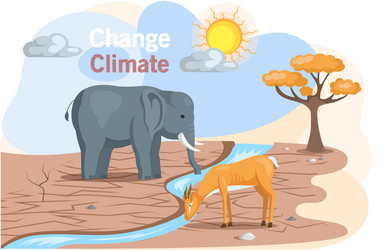 Problem disappearing water sources drought Vector Image