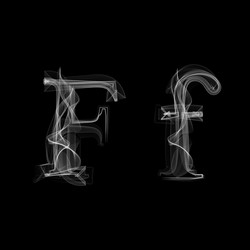 Smoke Font Letter F Vector Images (over 120)