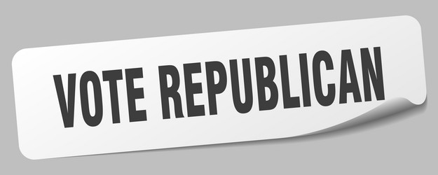 Vote republican sticker vote republican label Vector Image