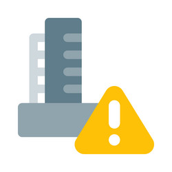 Alert indication in building facility for safety Vector Image