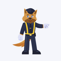 Cartoon dog policeman in uniform Royalty Free Vector Image