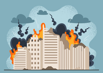 Destroyed City Destruction Vector Images (over 940)